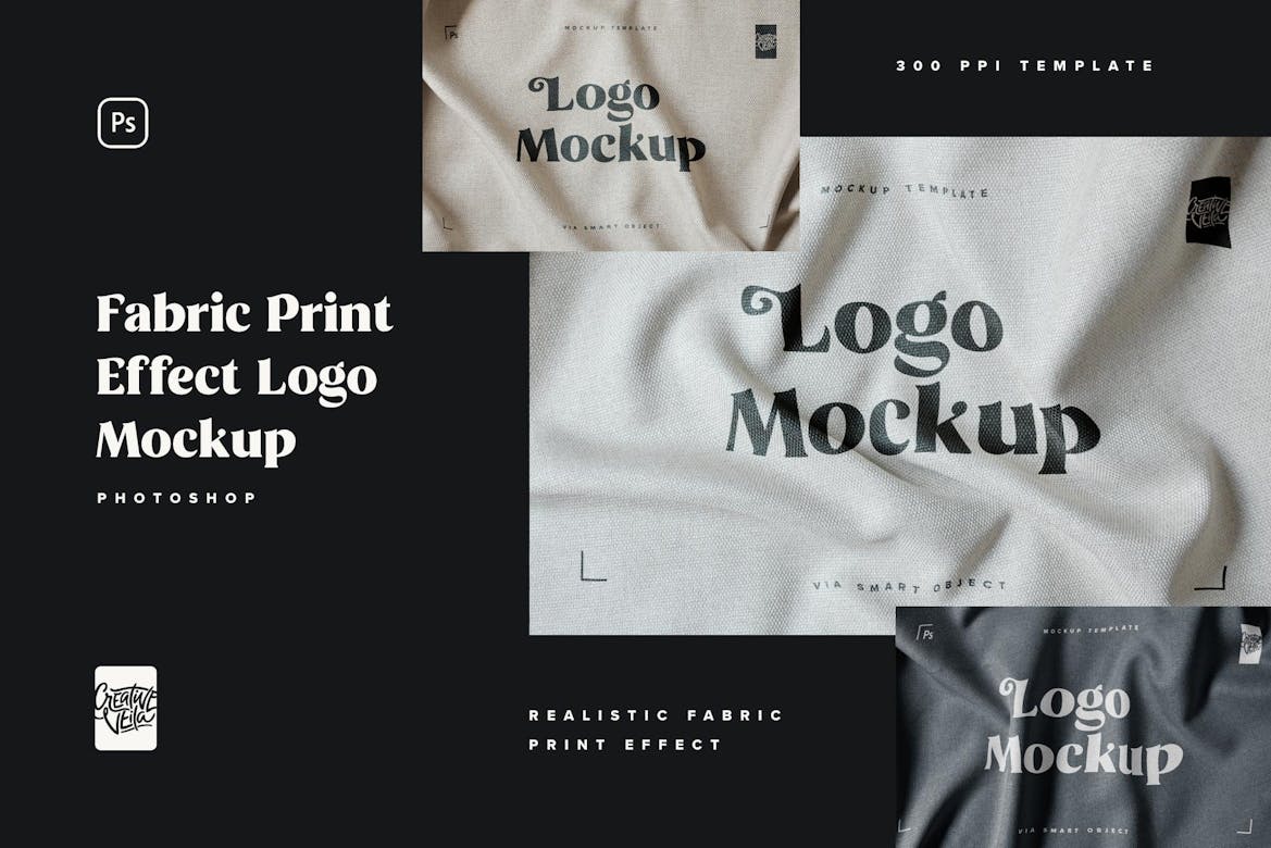 Fabric Print Logo Mockup Set | Premium & Free PSD Mockup Store