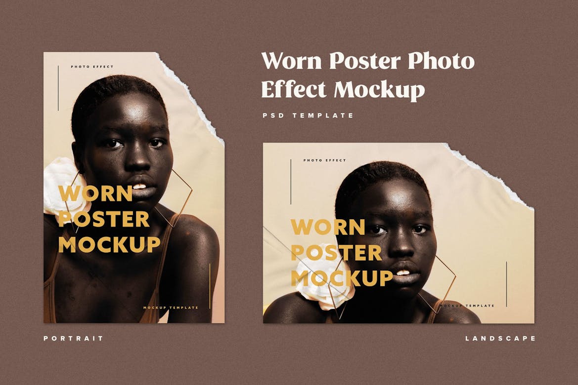 Ripped Paper Poster Mockup Set | Premium & Free PSD Mockup Store