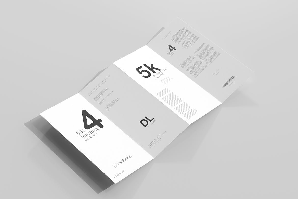 Four Fold DL Brochure Mockups | Premium & Free PSD Mockup Store