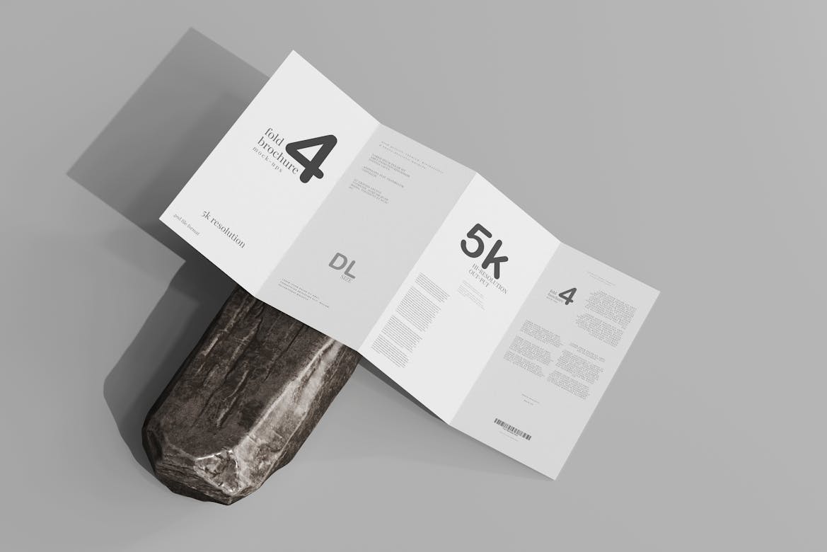 Four Fold DL Brochure Mockups | Premium & Free PSD Mockup Store