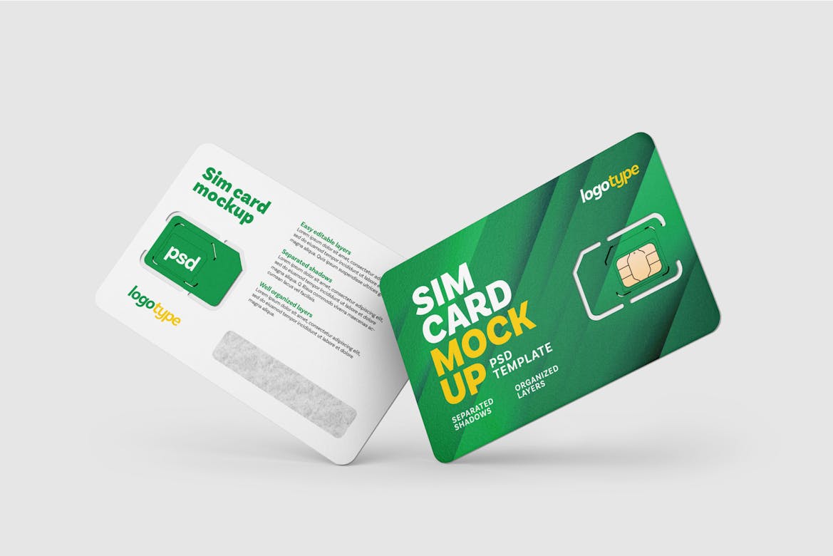 Sim Card Mockup Set | Premium & Free PSD Mockup Store