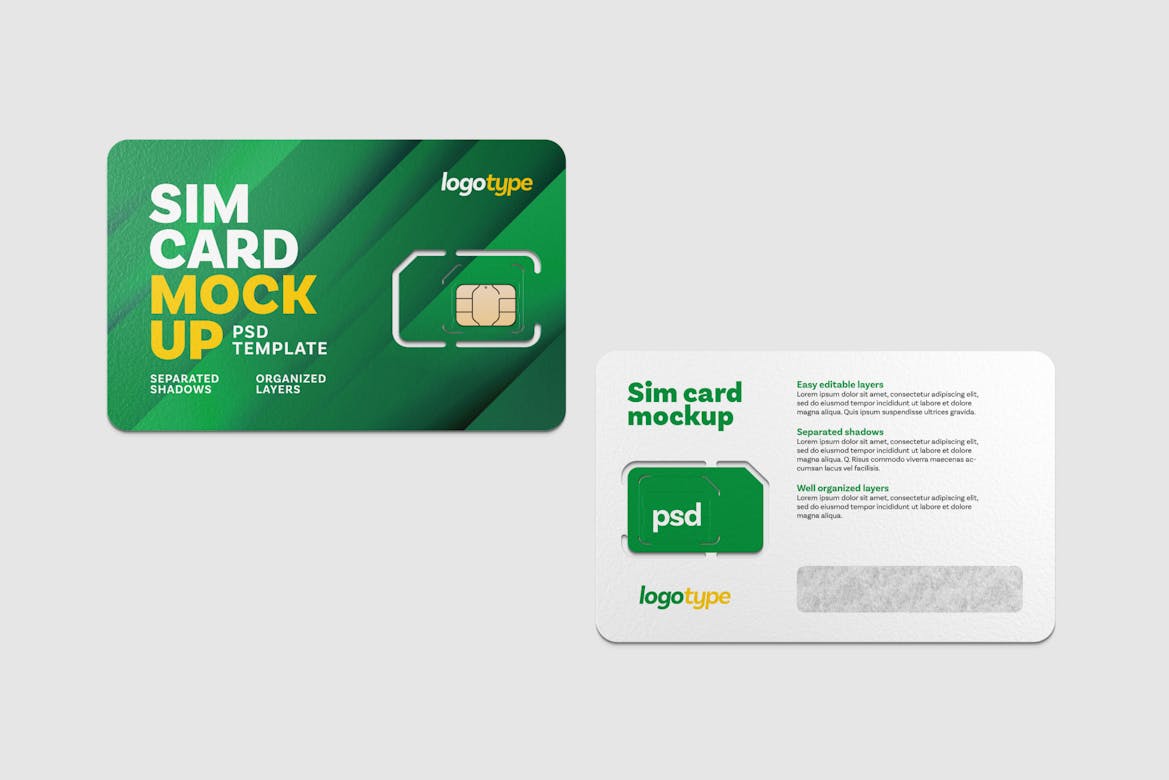 Sim Card Mockup Set | Premium & Free PSD Mockup Store
