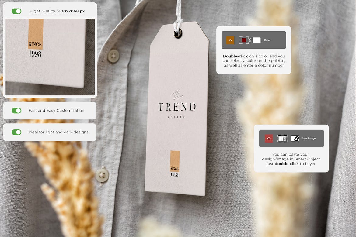 Hang Tag Mock-Up Set | Premium & Free PSD Mockup Store
