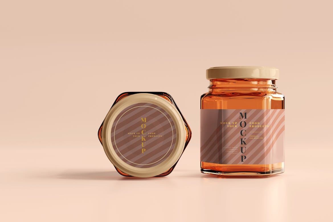 Amber Glass Jar Mockup | Premium & Free PSD Mockup Store