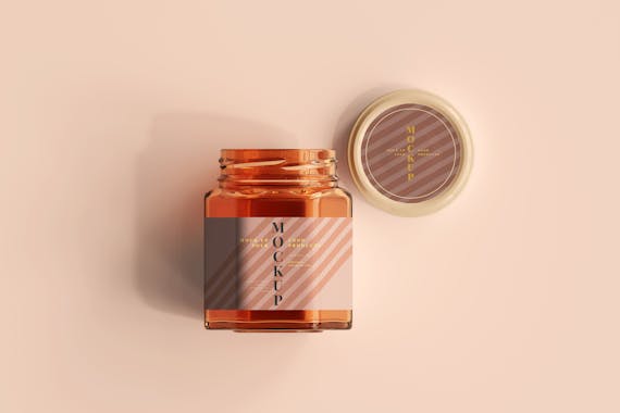 Amber Jars Mockup Collection | Premium & Free PSD Mockup Store