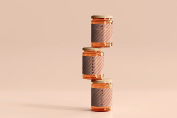Amber Jars Mockup Collection | Premium & Free PSD Mockup Store