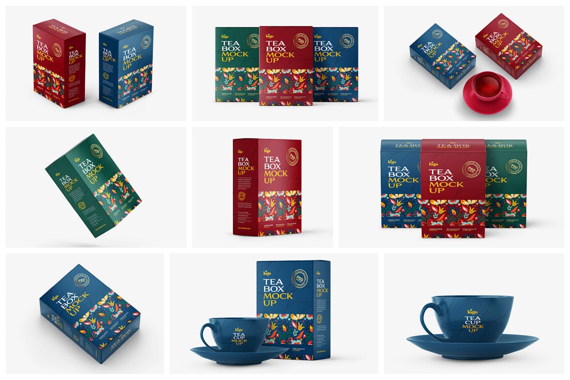 Tea Box Packaging Mockup Set | Premium & Free PSD Mockup Store