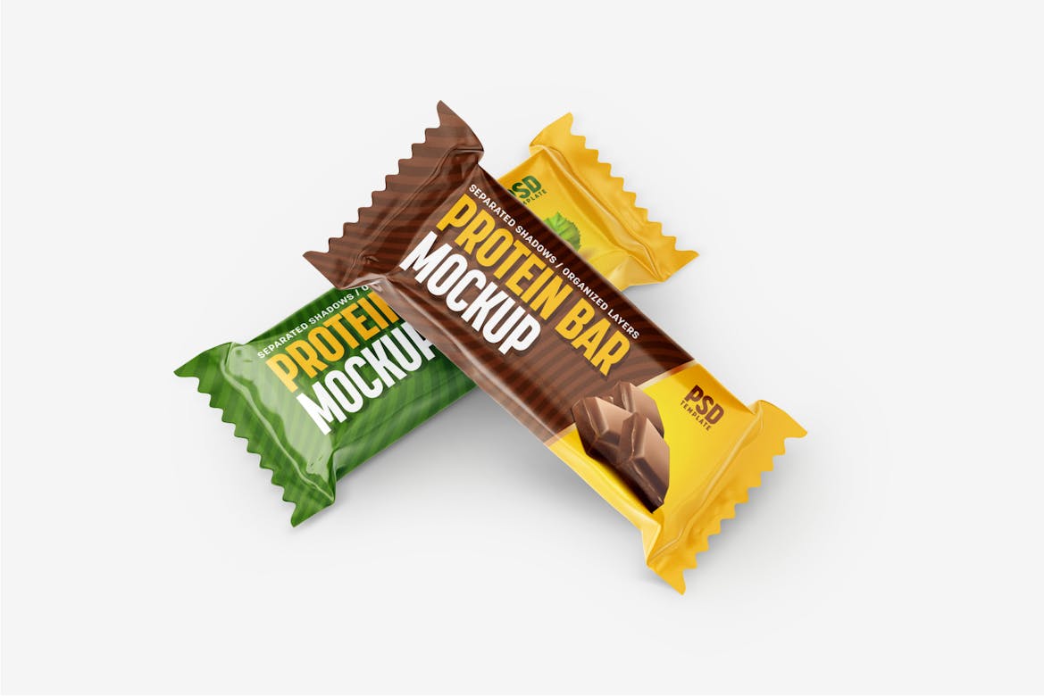 Protein Bar Mockup Set | Snack | Premium & Free PSD Mockup Store