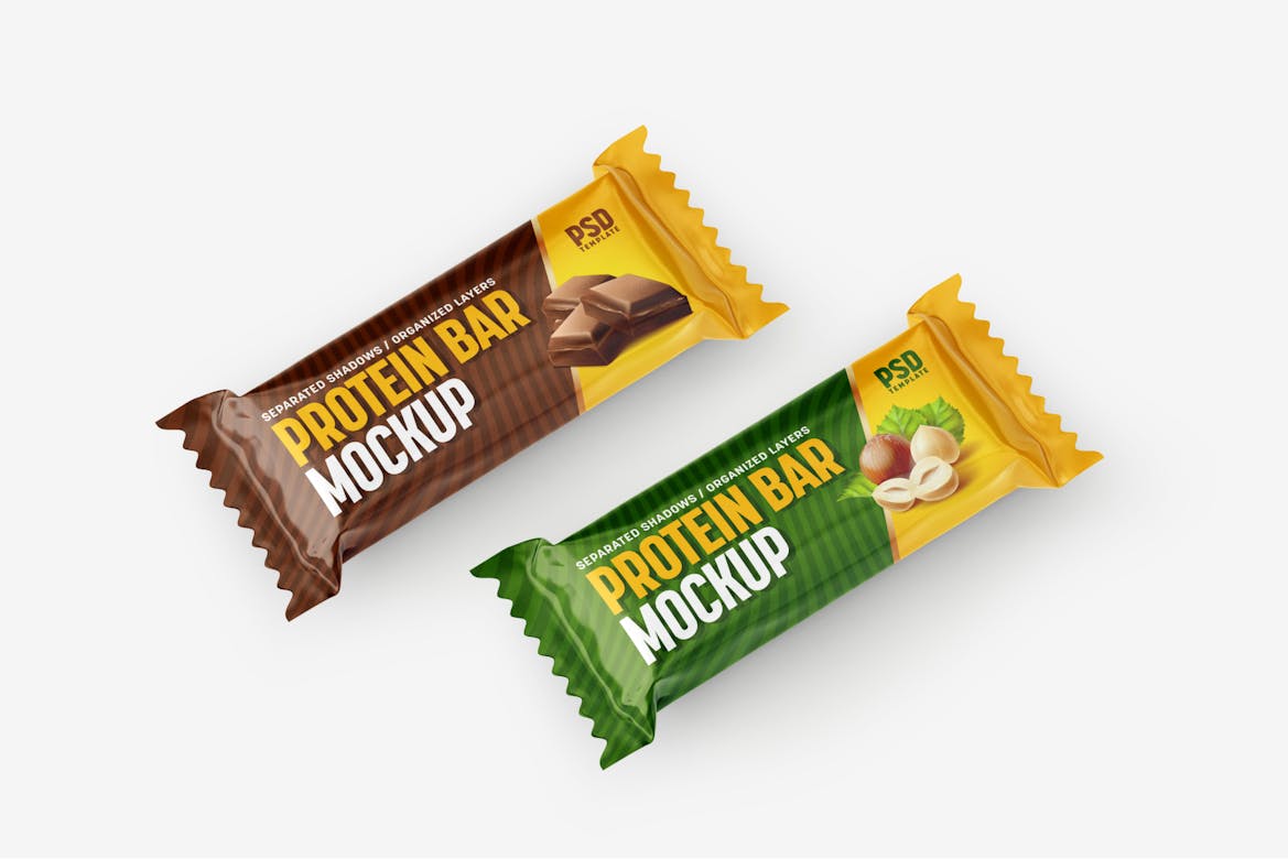 Protein Bar Mockup Set | Snack | Premium & Free PSD Mockup Store