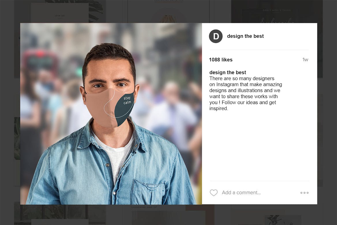 Face Mask Isolated Mock-Up | Premium & Free PSD Mockup Store