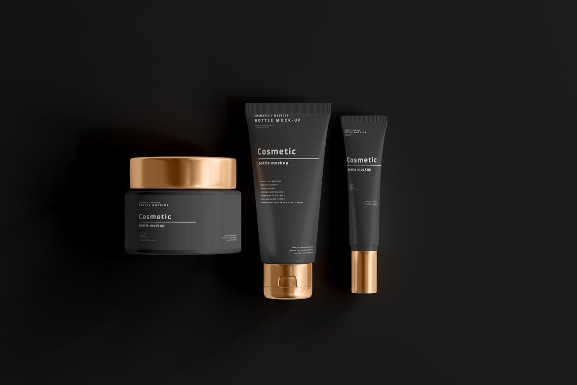 Dark Cosmetic Branding Mockups | Premium & Free PSD Mockup Store