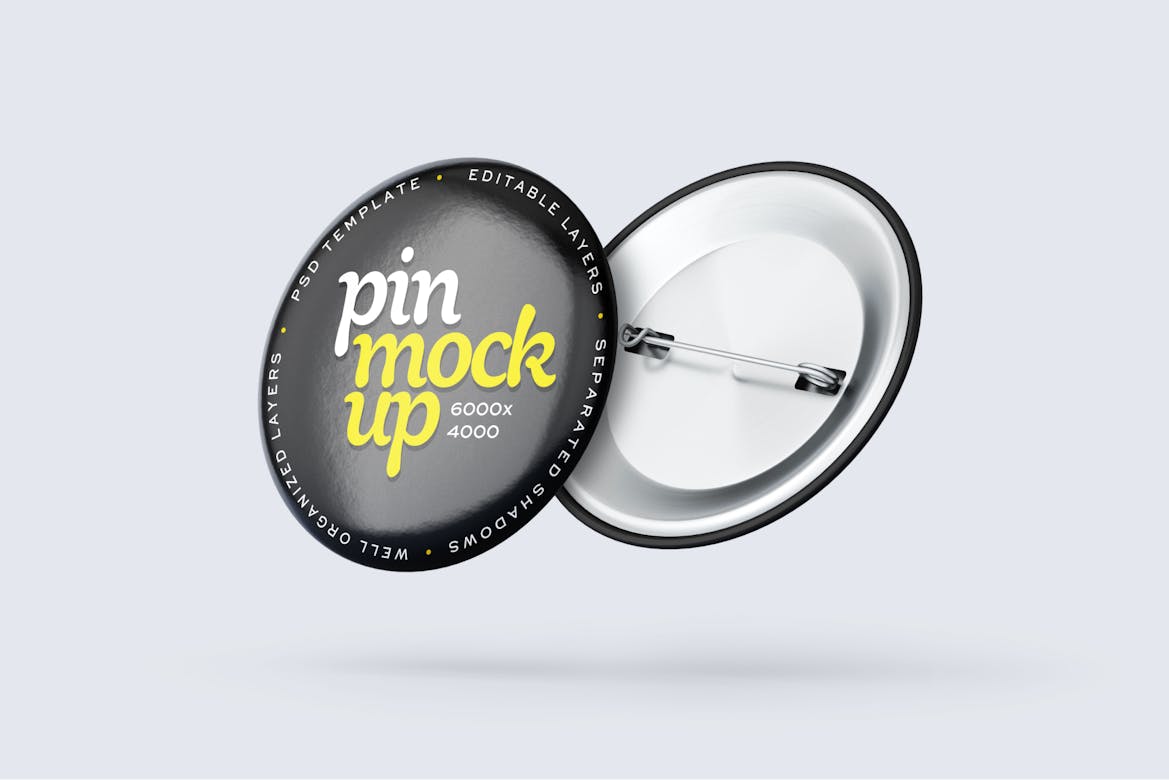 Pin Button Mockup Set | Premium & Free PSD Mockup Store