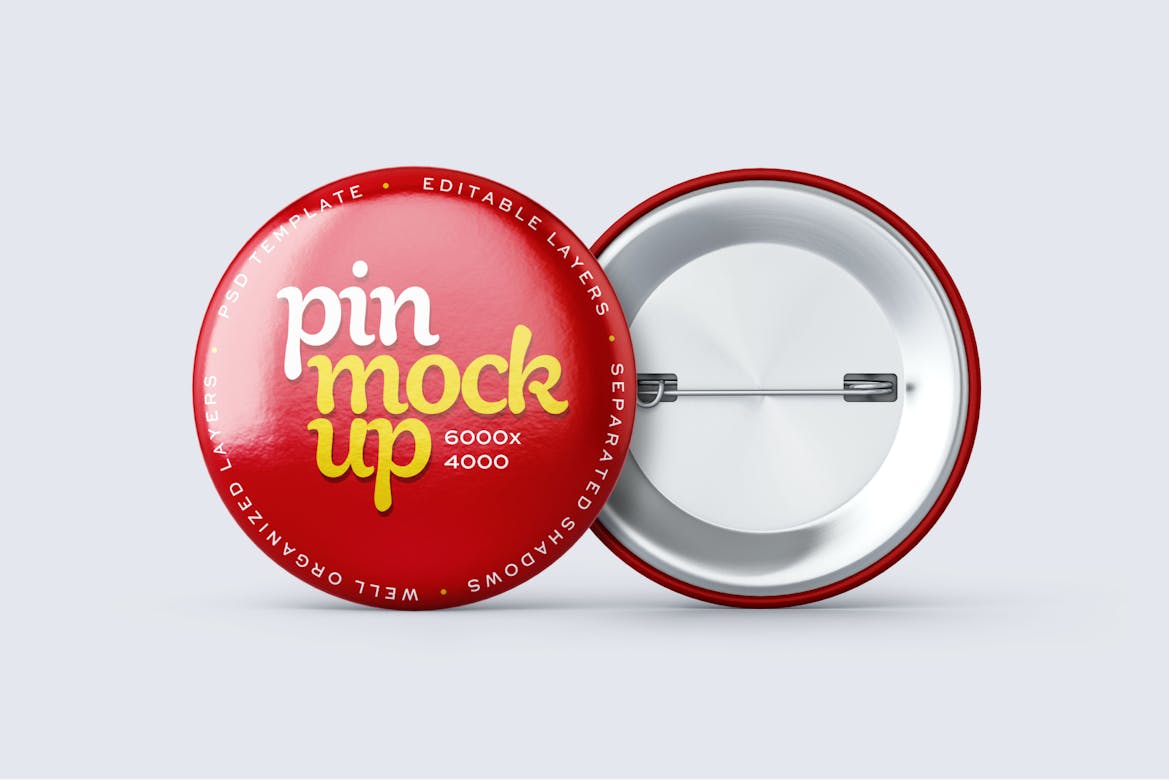 Pin Button Mockup Set | Premium & Free PSD Mockup Store