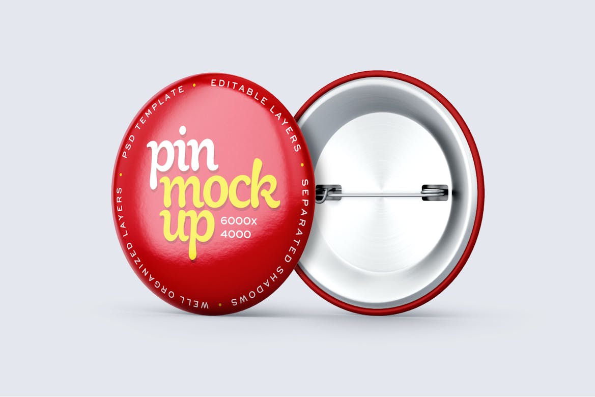Pin Button Mockup Set | Premium & Free PSD Mockup Store