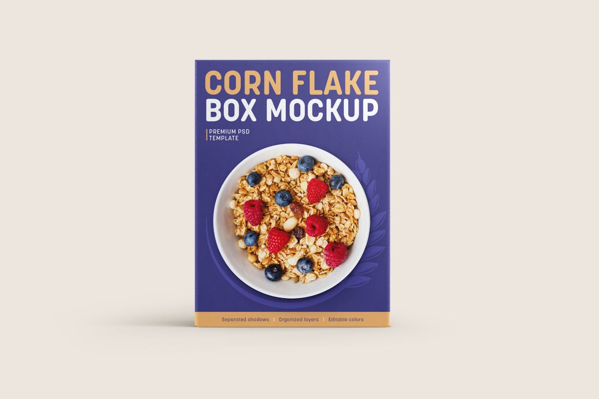 Corn Flakes Box Mockup Set | Premium & Free PSD Mockup Store