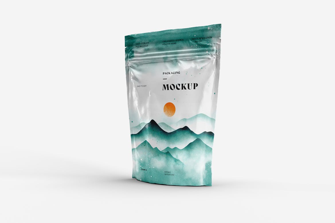 Stand Up Zip Lock Pouch Mockup | Premium & Free PSD Mockup Store