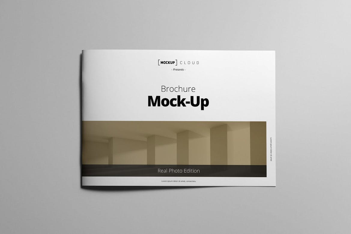 Landscape Brochure Cover Mockup Scene 06 | Premium & Free PSD Mockup Store