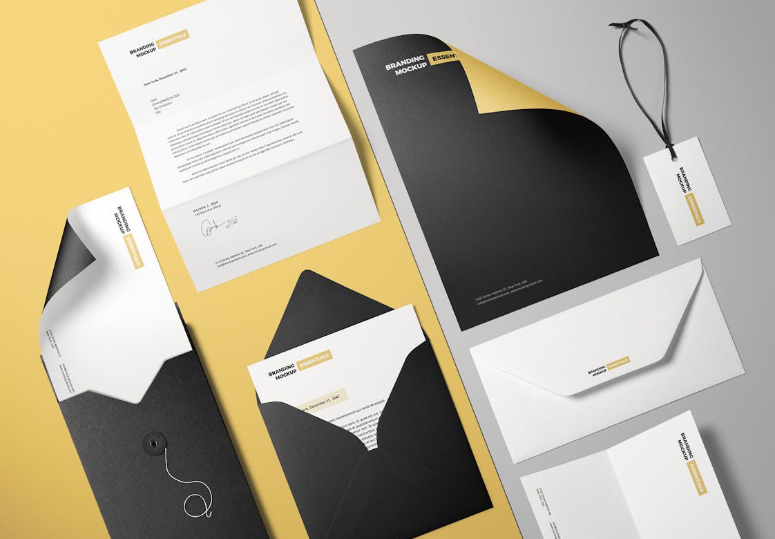 Branding Mockup Essentials Scene 13 | Premium & Free PSD Mockup Store