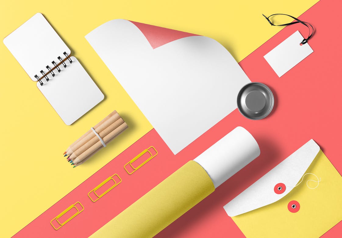 Branding Mockup Essentials Scene 04 | Premium & Free PSD Mockup Store