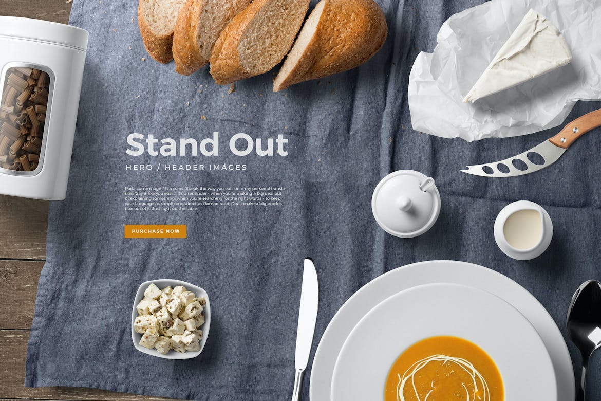 Food Mockup Kitchen Ready Scene 06 | Premium & Free PSD Mockup Store