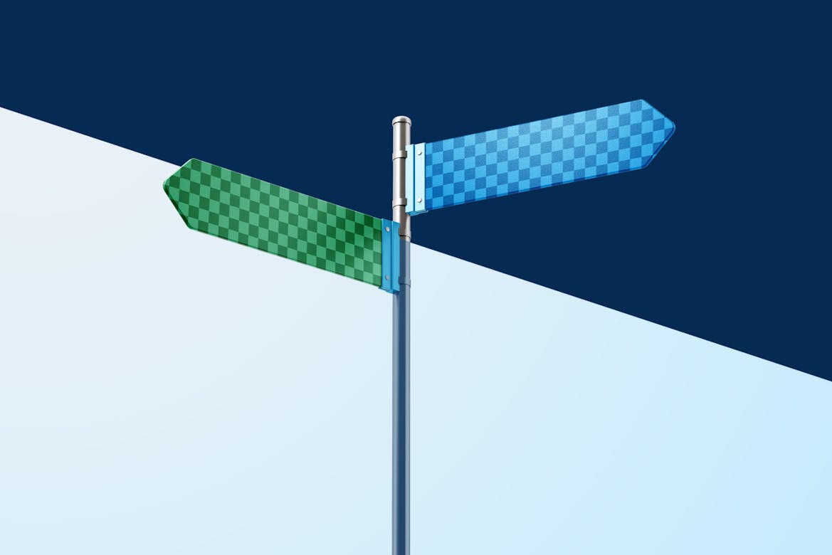 Street Direction Sign Mockup Set | Premium & Free PSD Mockup Store