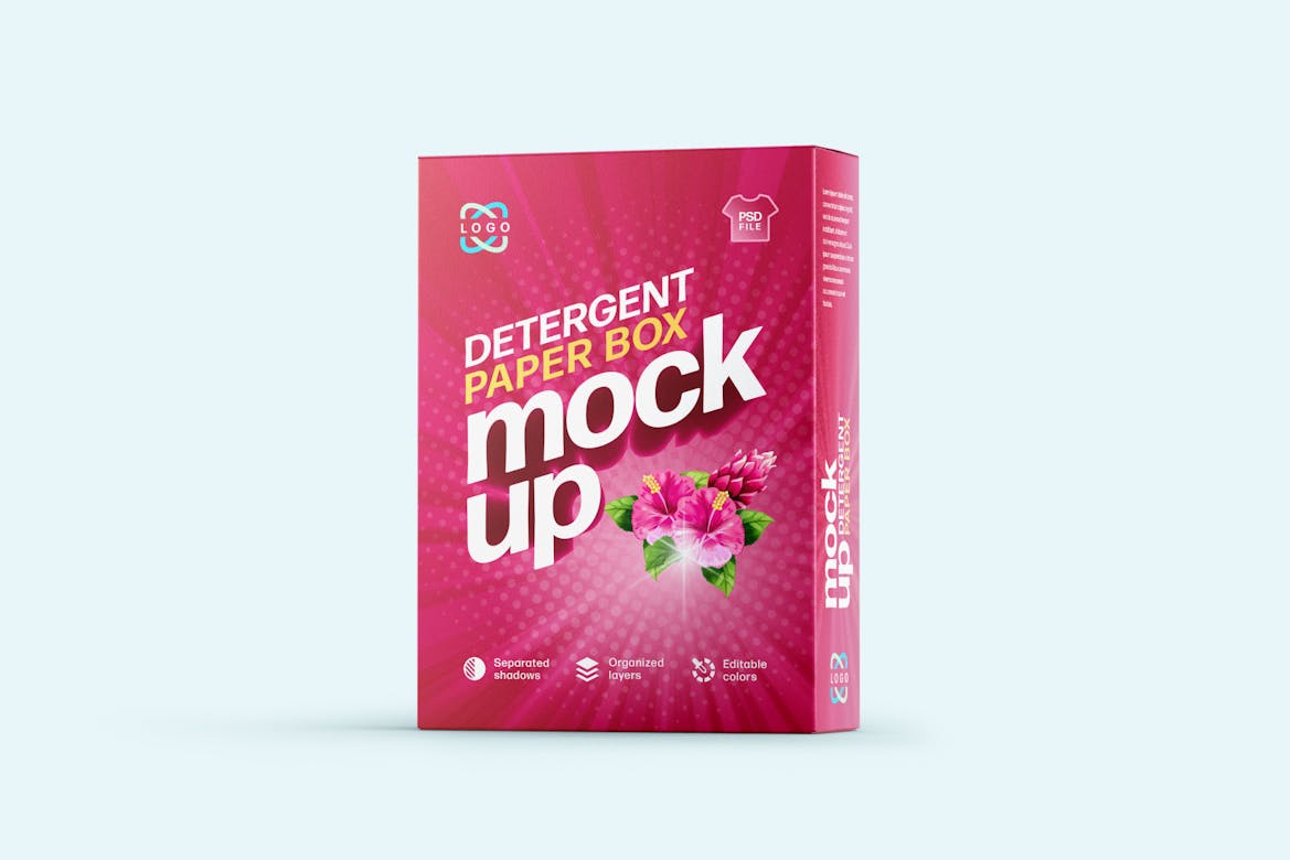 Detergent Box Packaging Mockup Set | Premium & Free PSD Mockup Store