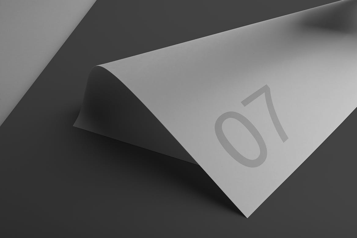 Letterhead A4 Curved Paper Mockup Scene 07 | Premium & Free PSD Mockup ...