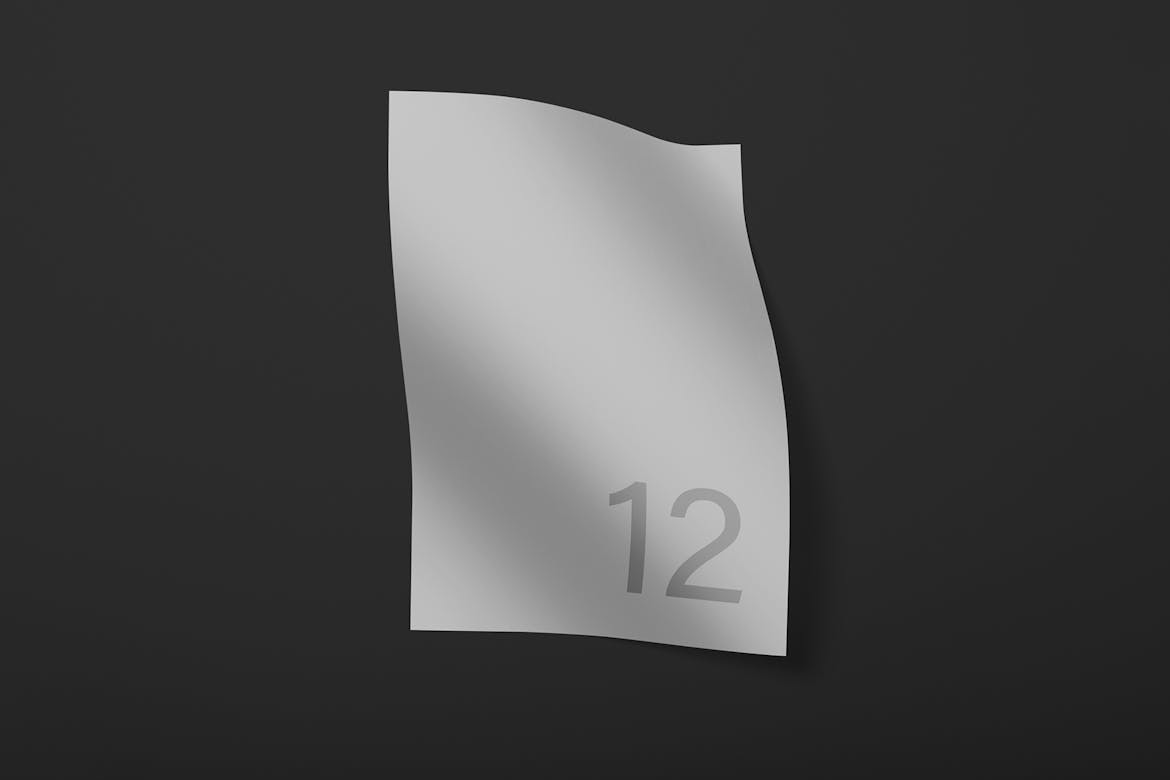 Letterhead A4 Curved Paper Mockup Scene 12 | Premium & Free PSD Mockup ...