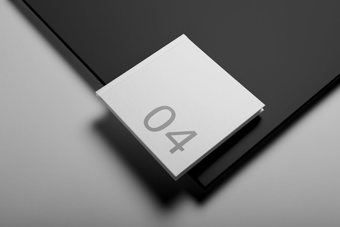 Square Hard Cover Brochure Mockup Scene 04 | Premium & Free PSD Mockup ...