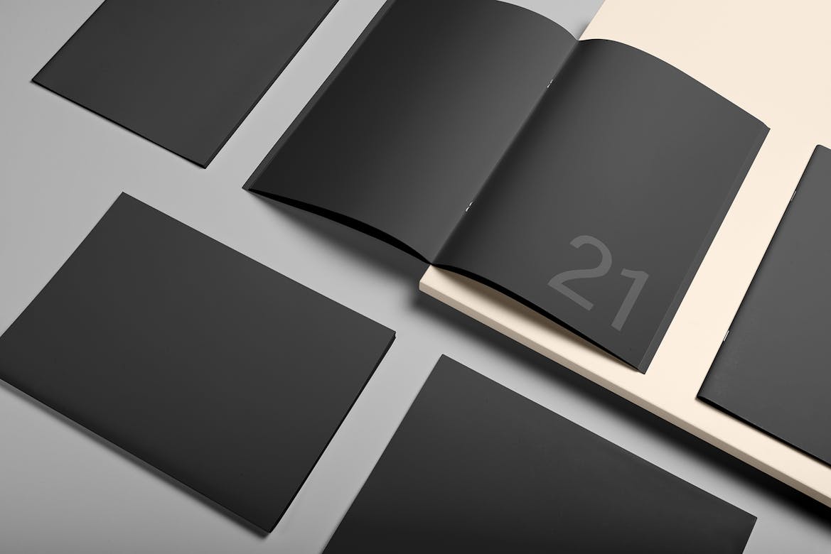 Brochures Grid A4 Mockup Scene 21 | Premium & Free PSD Mockup Store