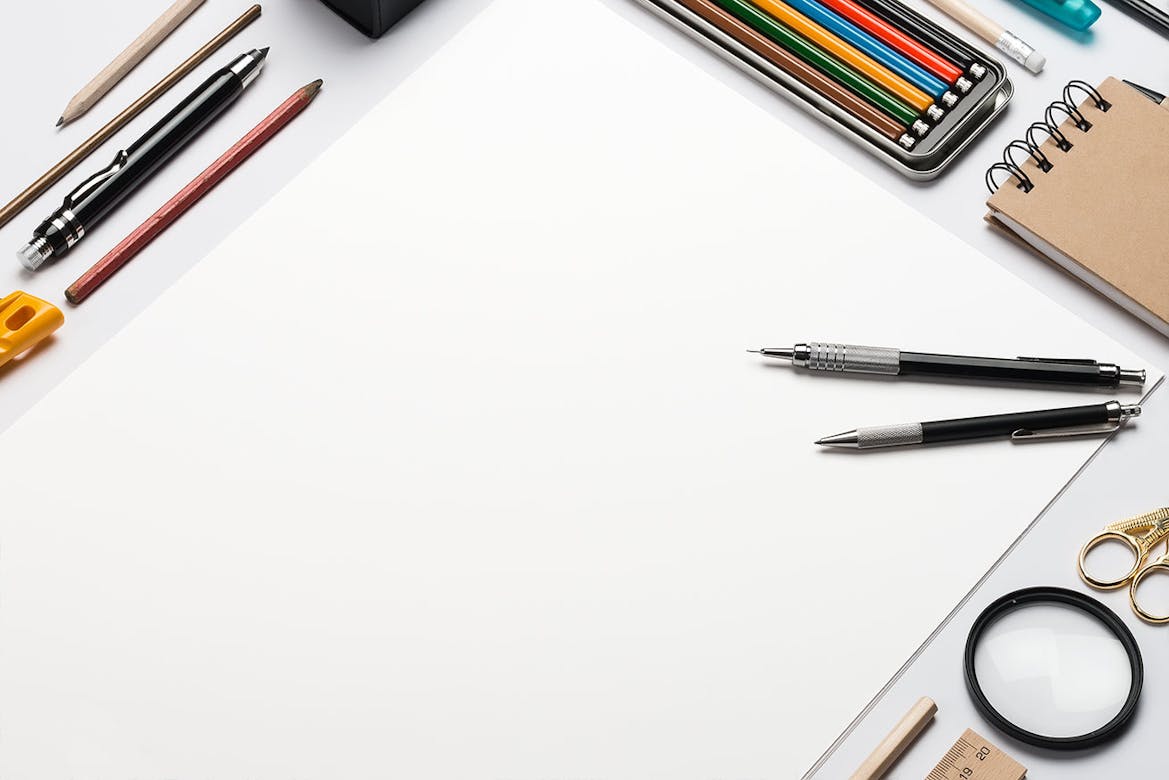 Sketch Artists Drawing Mockup Scene 07 | Premium & Free PSD Mockup Store