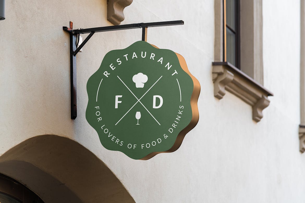 Store Sign Board Mockup Scene 10 | Premium & Free PSD Mockup Store