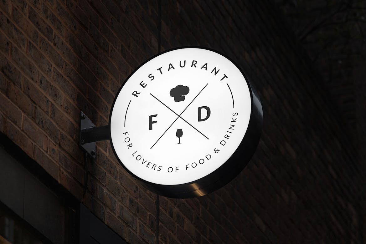 Light Box Sign Board Mockup Scene 30 | Premium & Free PSD Mockup Store