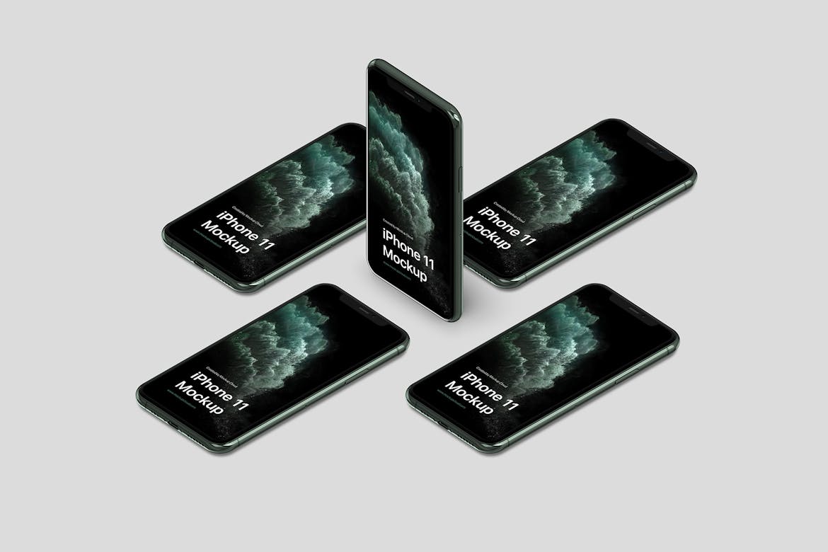 iPhone Pro Max Mockup Isometric Scene 12 | Premium & Free PSD Mockup Store