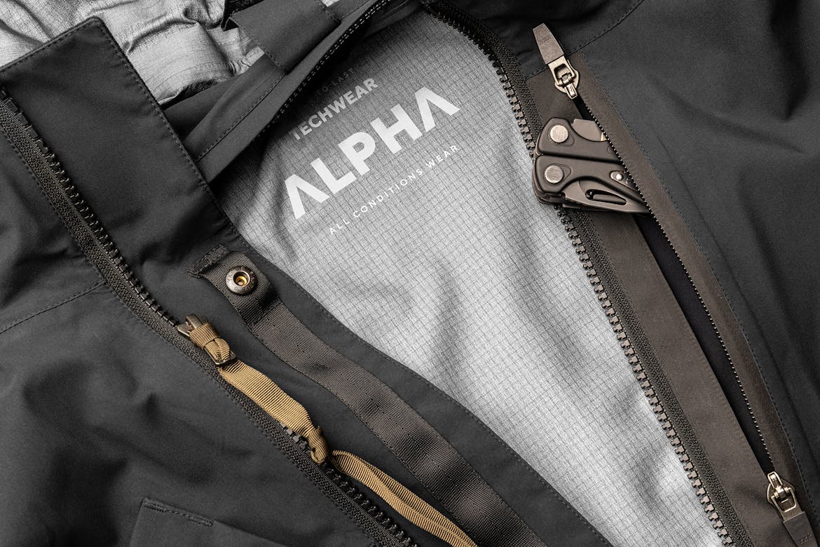 Outdoor Jacket Label Closeup Mockup Scene 37 | Premium & Free PSD ...