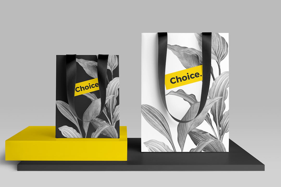 Paper Shopping Bags Mockup Scene 26 | Premium & Free PSD Mockup Store