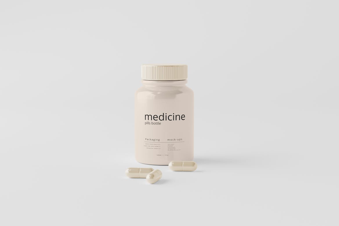 Capsules Bottle Mockups | Premium & Free PSD Mockup Store