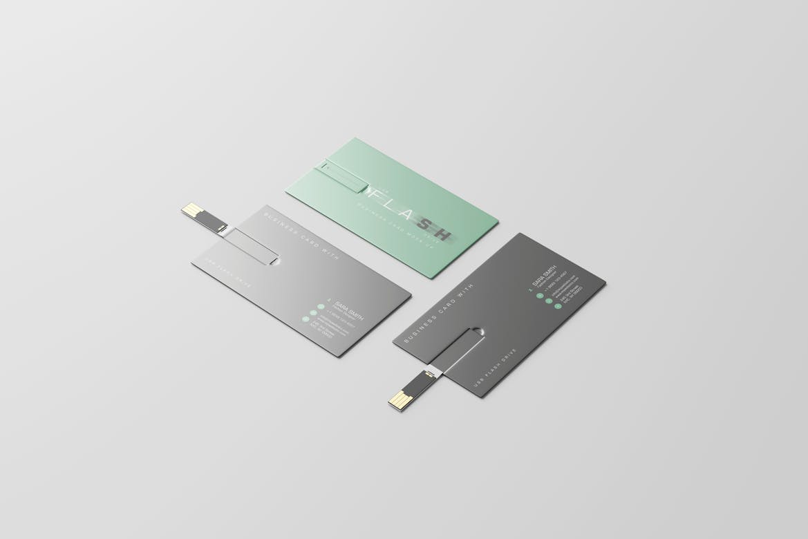 USB Flash Drive Business Card Mockup | Premium & Free PSD Mockup Store