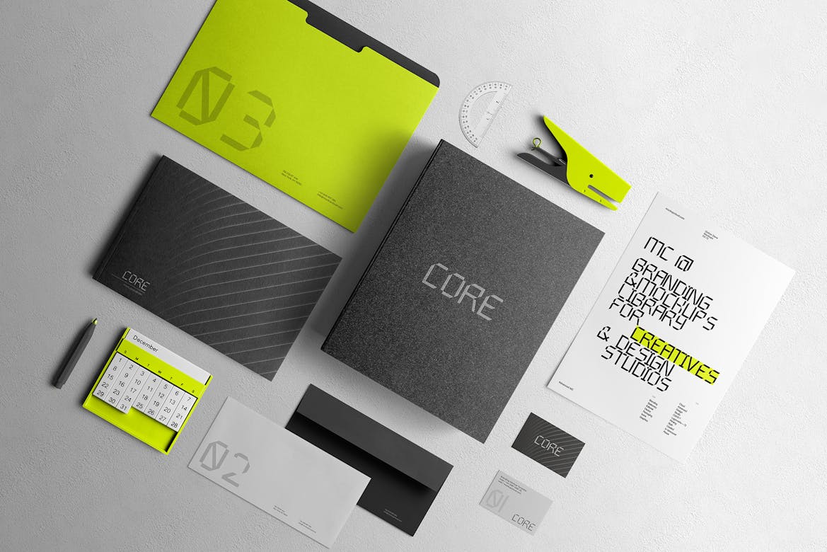 Core Branding Stationery Mockup Scene 02 | Premium & Free PSD Mockup Store