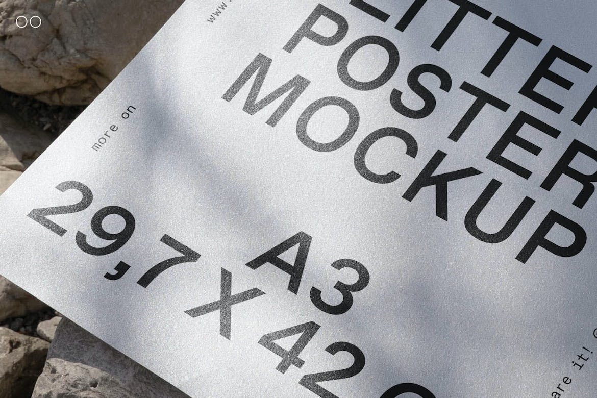 A3 Glittery Poster Mockup | Premium & Free PSD Mockup Store