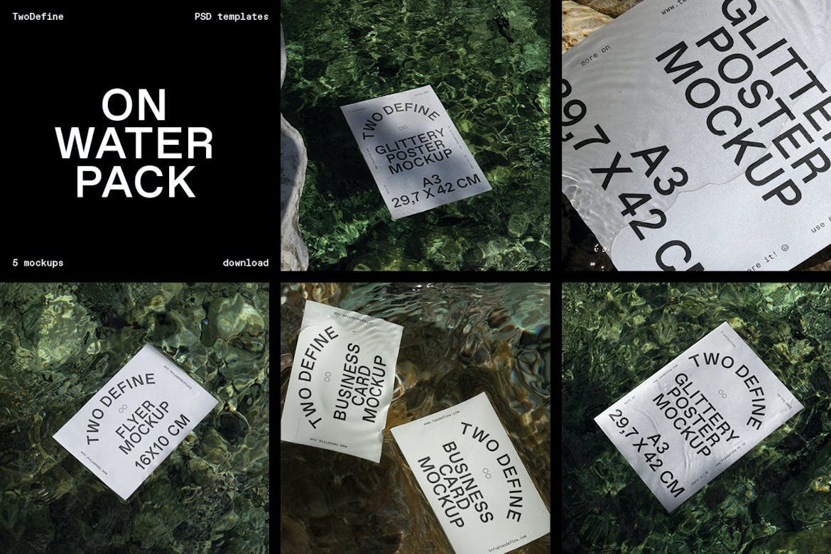 On Water Mockup Pack | Premium & Free PSD Mockup Store