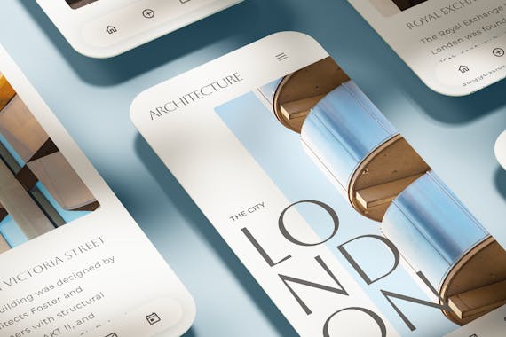 Mobile UI Minimal PSD Mockup | Premium & Free PSD Mockup Store