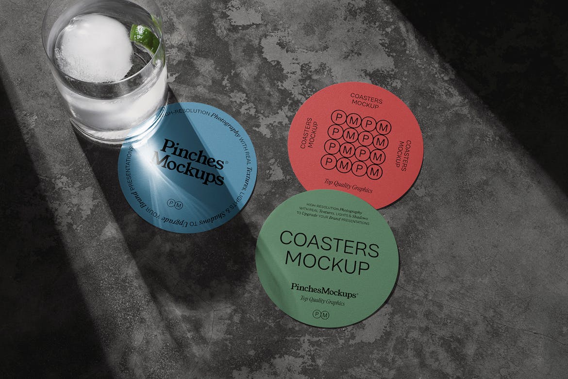Coasters Mockup PM_CM_01 | Premium & Free PSD Mockup Store