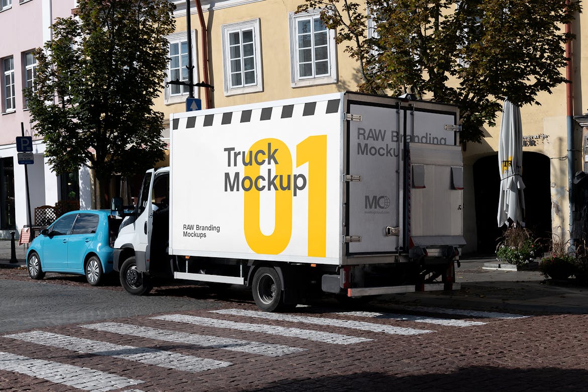 Truck Mockup Scene Raw-04-01 | Premium & Free PSD Mockup Store