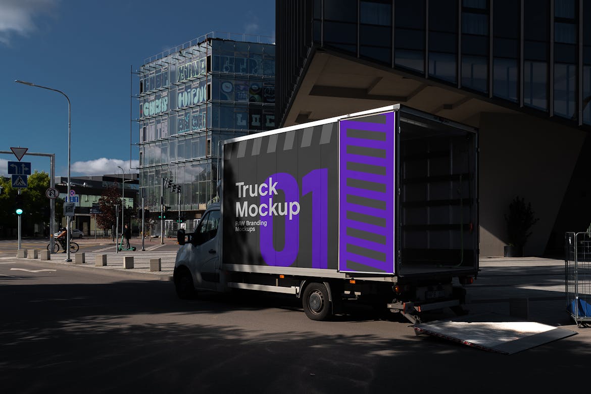 Truck Mockup Scene Raw-04-02 | Premium & Free PSD Mockup Store
