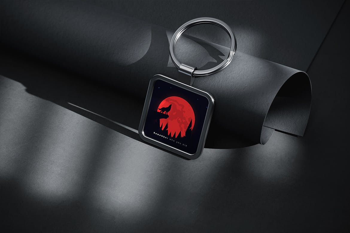 Square Metal Keychain Mockup | Premium & Free PSD Mockup Store