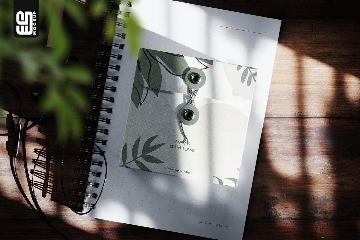 Square String Tie Box Mockup | Premium & Free PSD Mockup Store