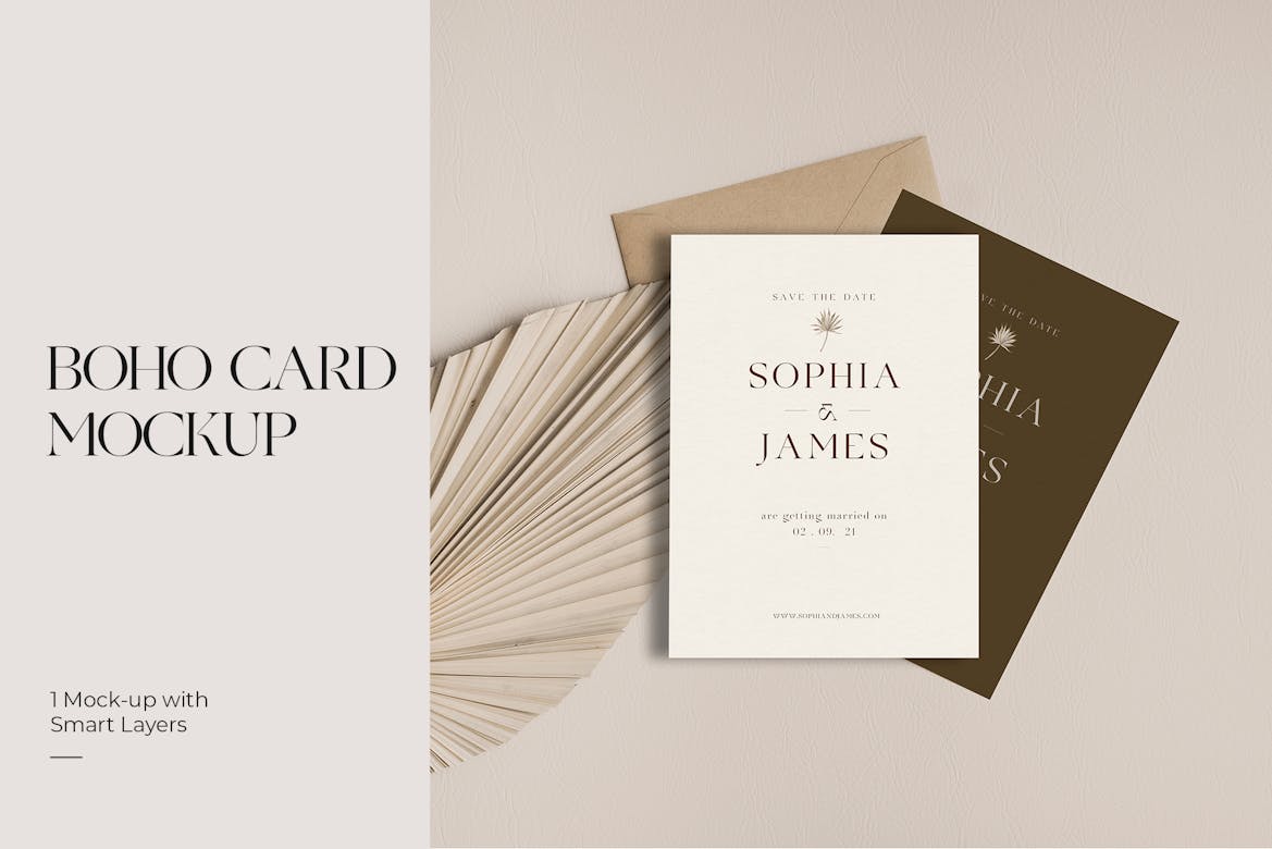 Boho Card Photo Mockups #03 | Premium & Free PSD Mockup Store