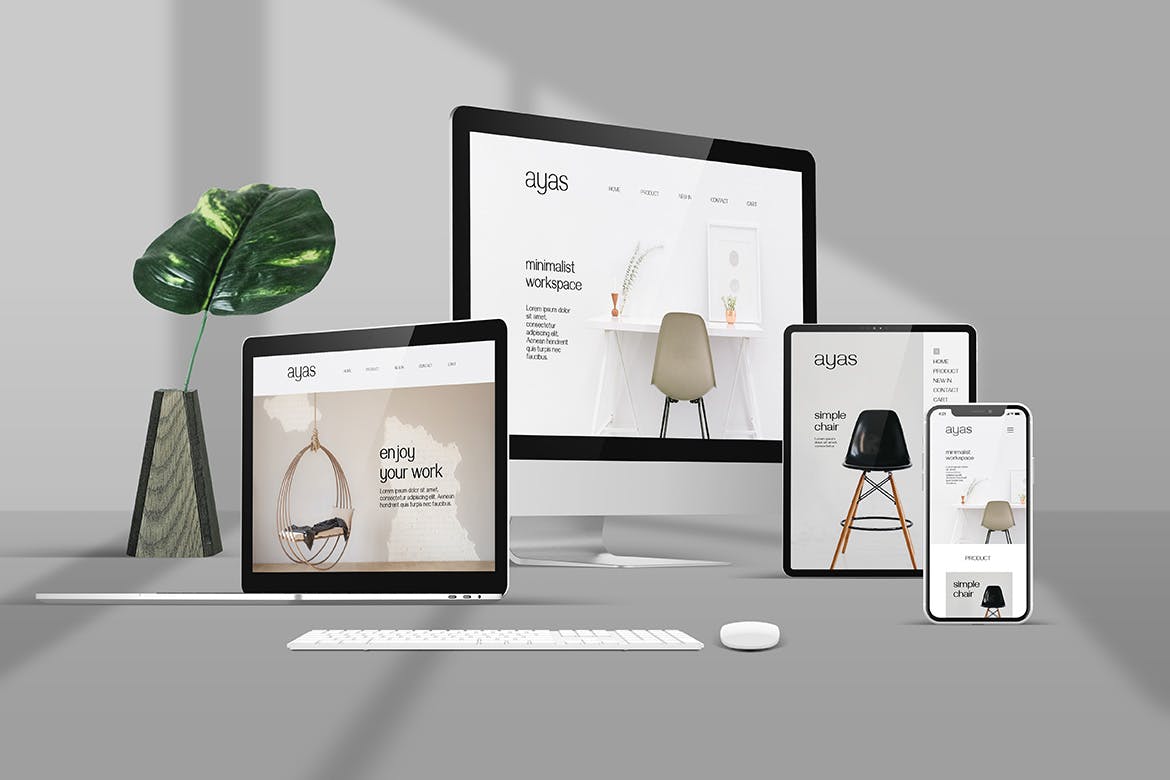 Responsive Screen Mockup 1 | Premium & Free PSD Mockup Store