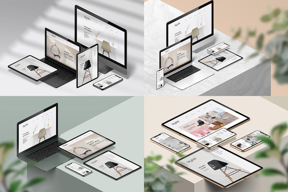 Responsive Screen Mockup 2 | Premium & Free PSD Mockup Store